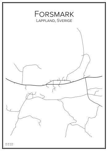 Stadskarta över Forsmark | Handritade stadskartor och posters