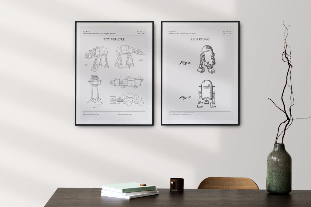 AT-AT Walker Poster | Handritade stadskartor och grafiska barnposters