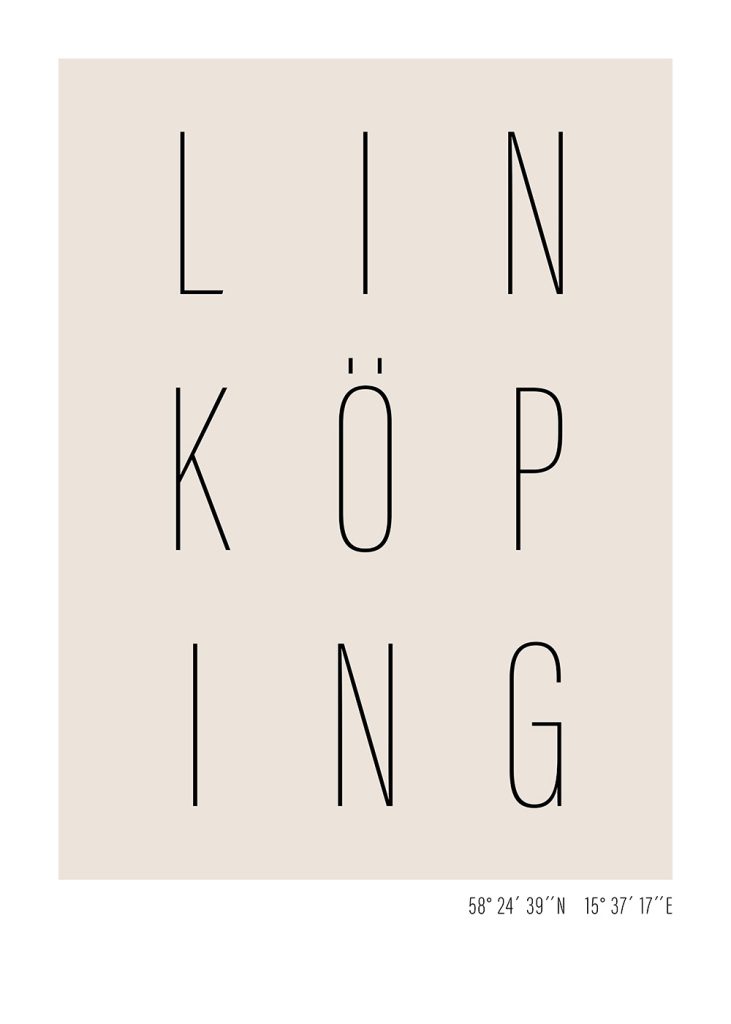 Linköping Poster | Handritade stadskartor och posters