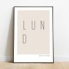 Lund Poster | Handritade stadskartor och posters